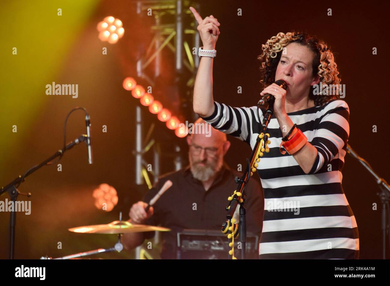 Kate Rusby singing live on stage at The 2023 Cambridge Folk Festival ...