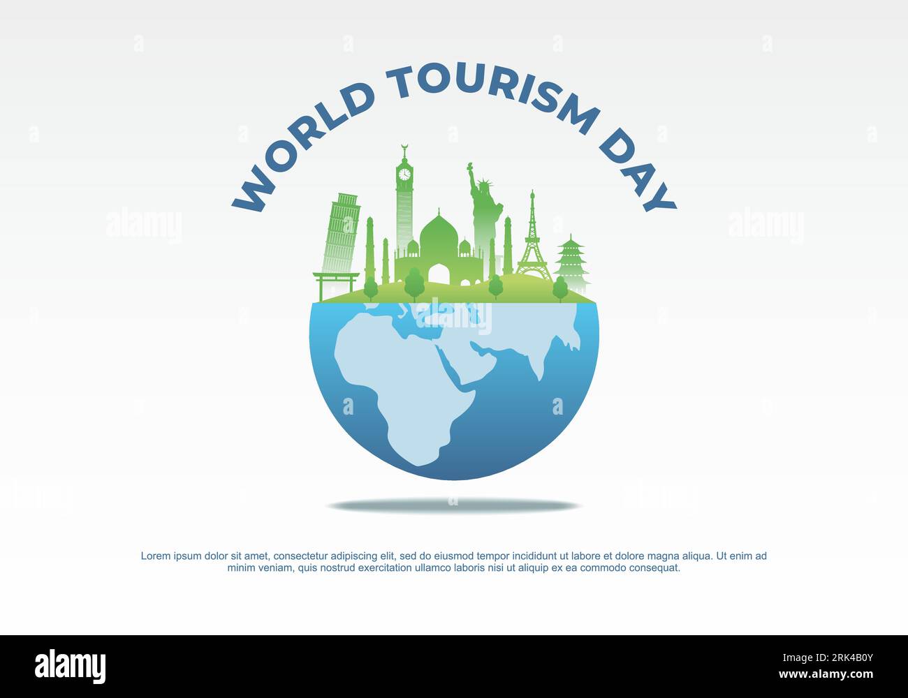 World tourism day background banner poster with globe earth and tourist ...