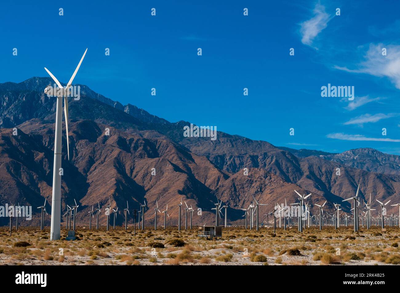 A wind farm in the San Gorgonio Pass near Palm Springs. San Gorgonio ...