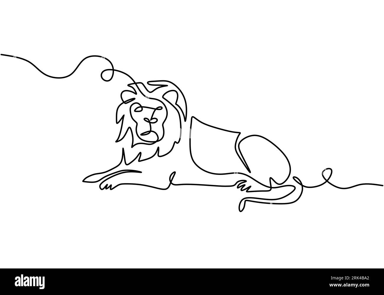 Lion Line Drawing Sitting
