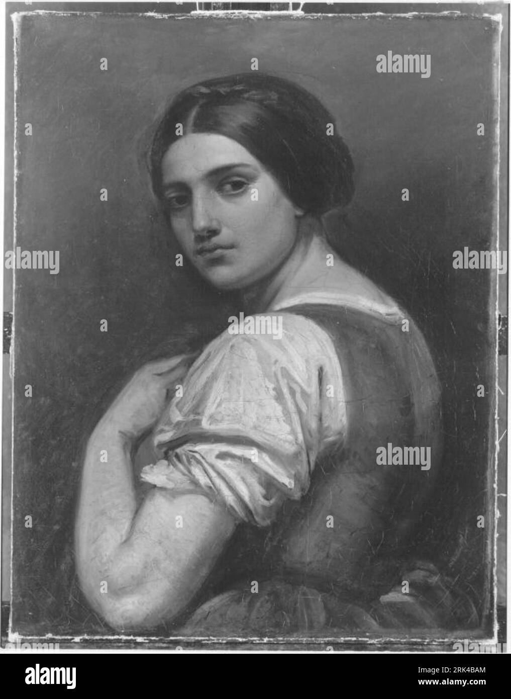 Bildnis einer jungen Frau between circa 1850 and circa 1860 by Carl ...