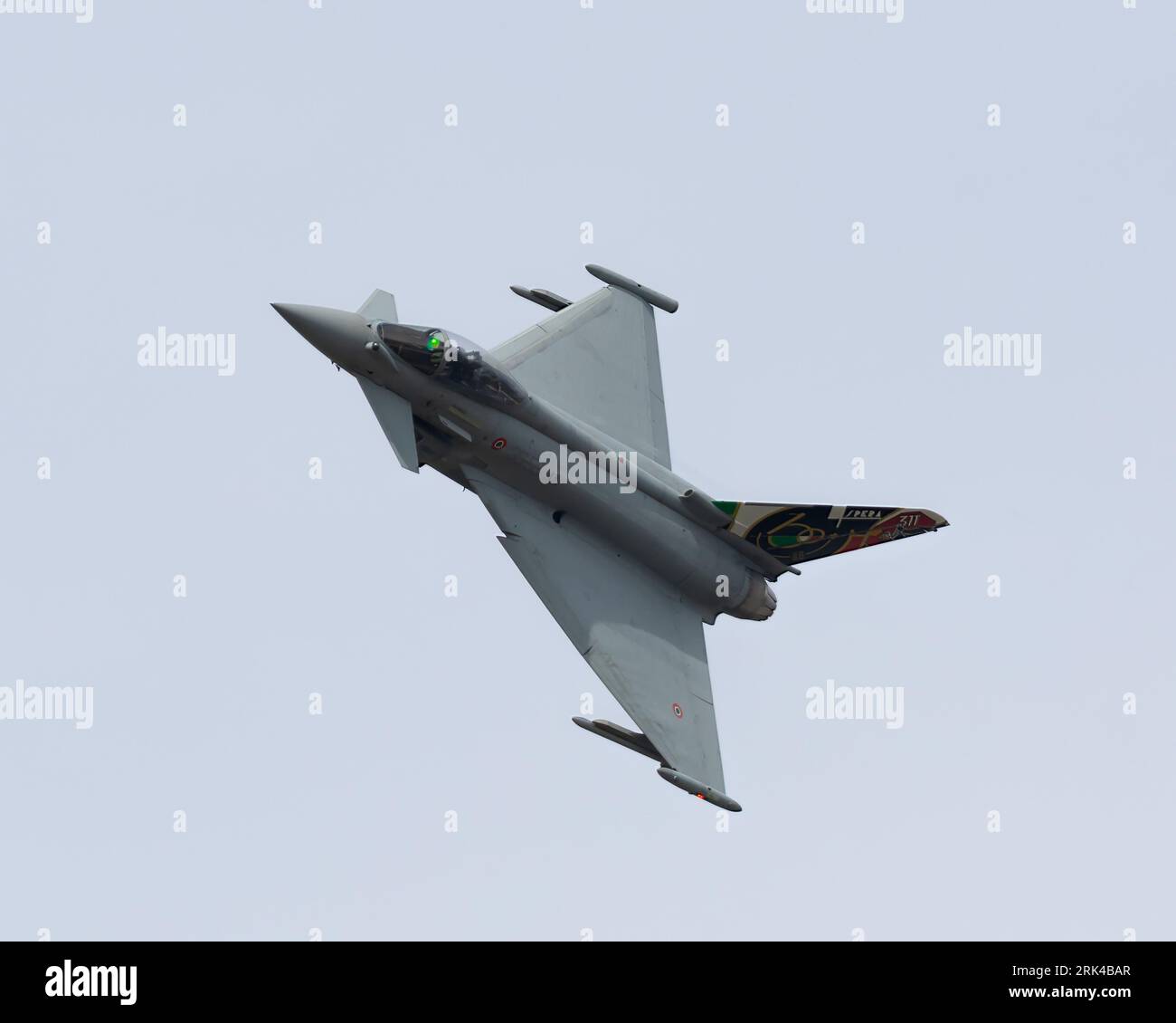 The Italian Air Force Eurofighter Typhoon displaying at the 2023 Royal ...