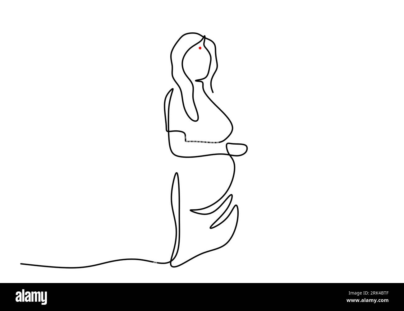 One continuous single line hand drawn of india woman for india ...