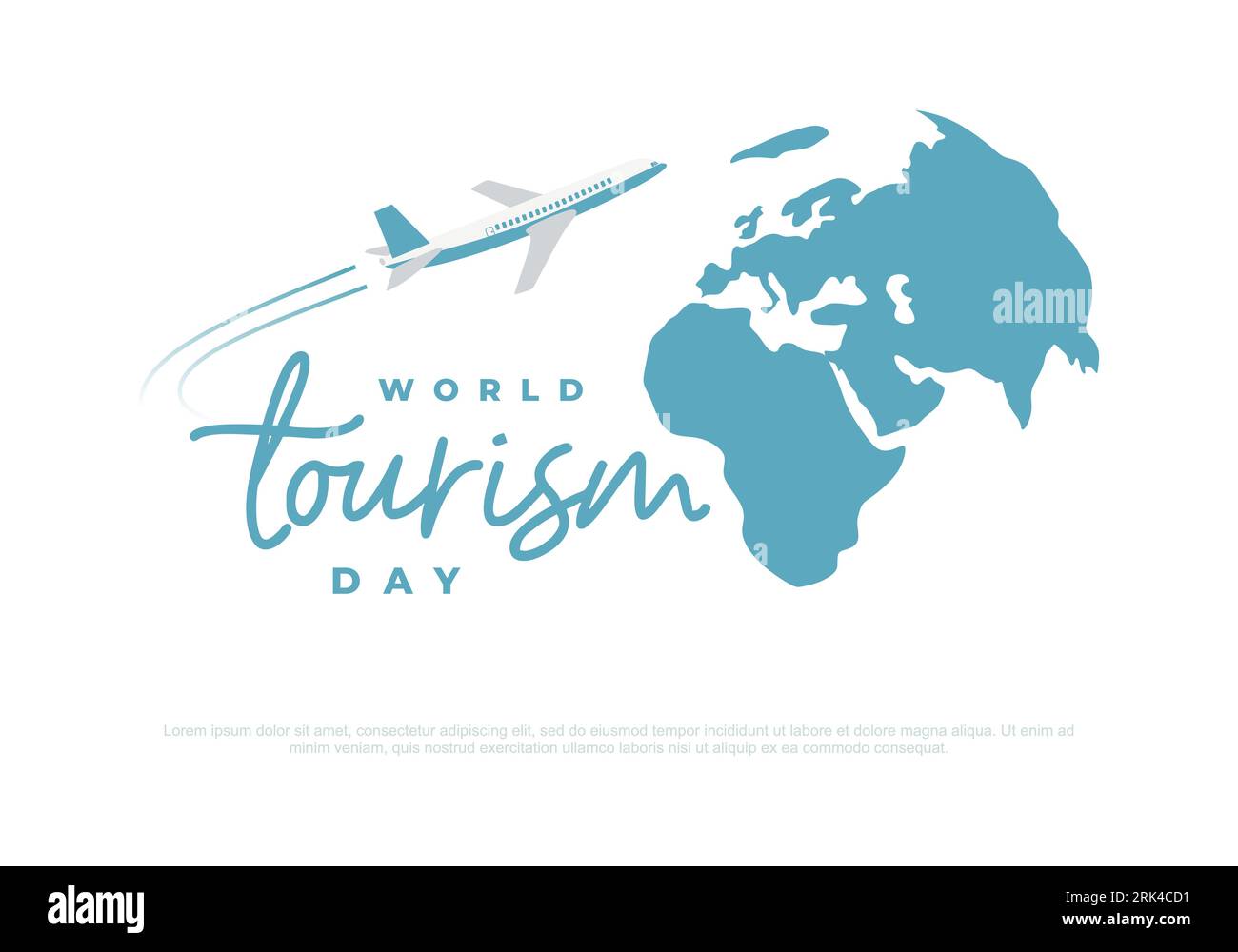 World tourism day background banner poster with airplane and earth map ...