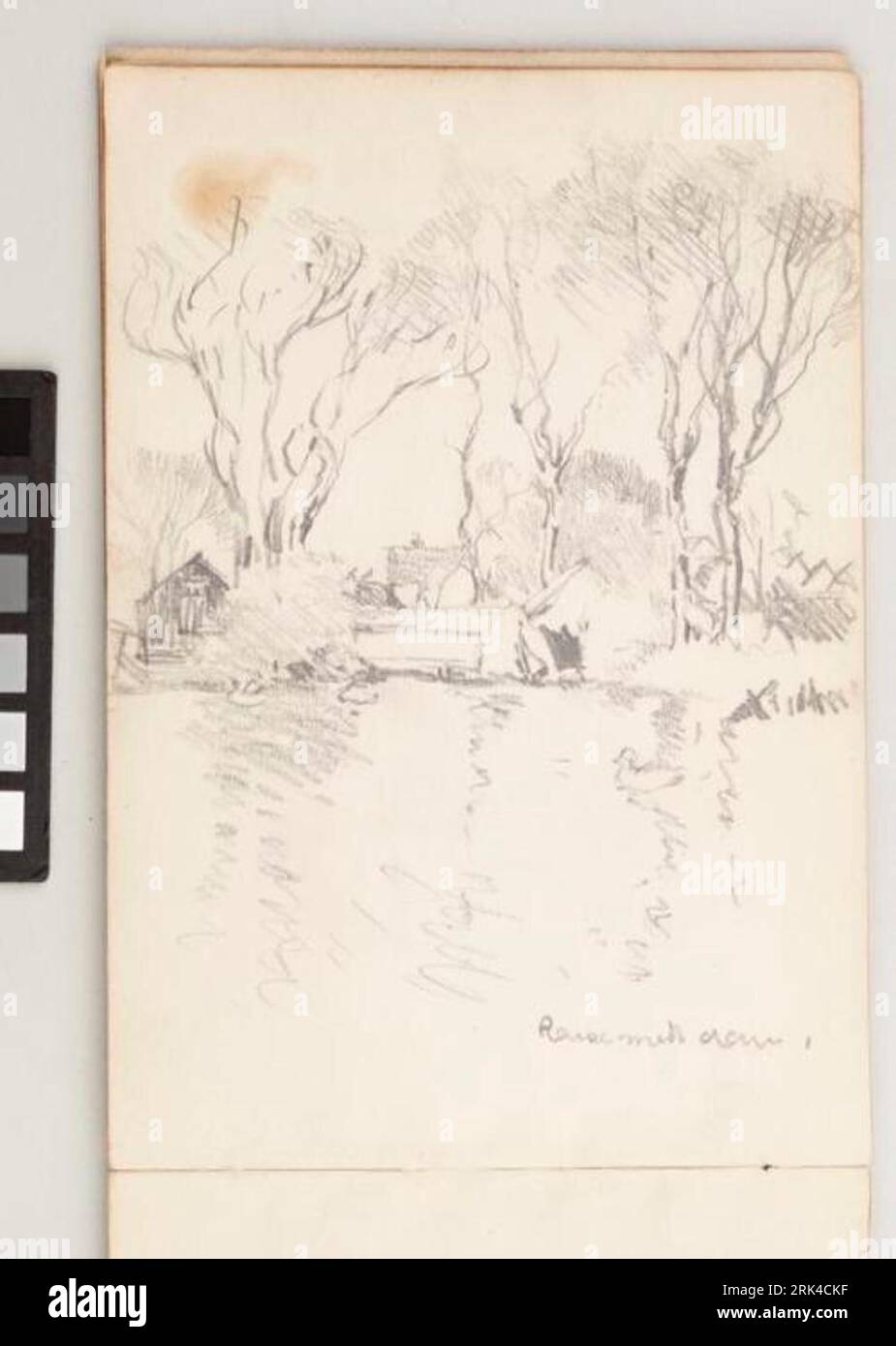 recto: Small Landscape with tree, verso: Ranse Mill Dam - Leaf from ...