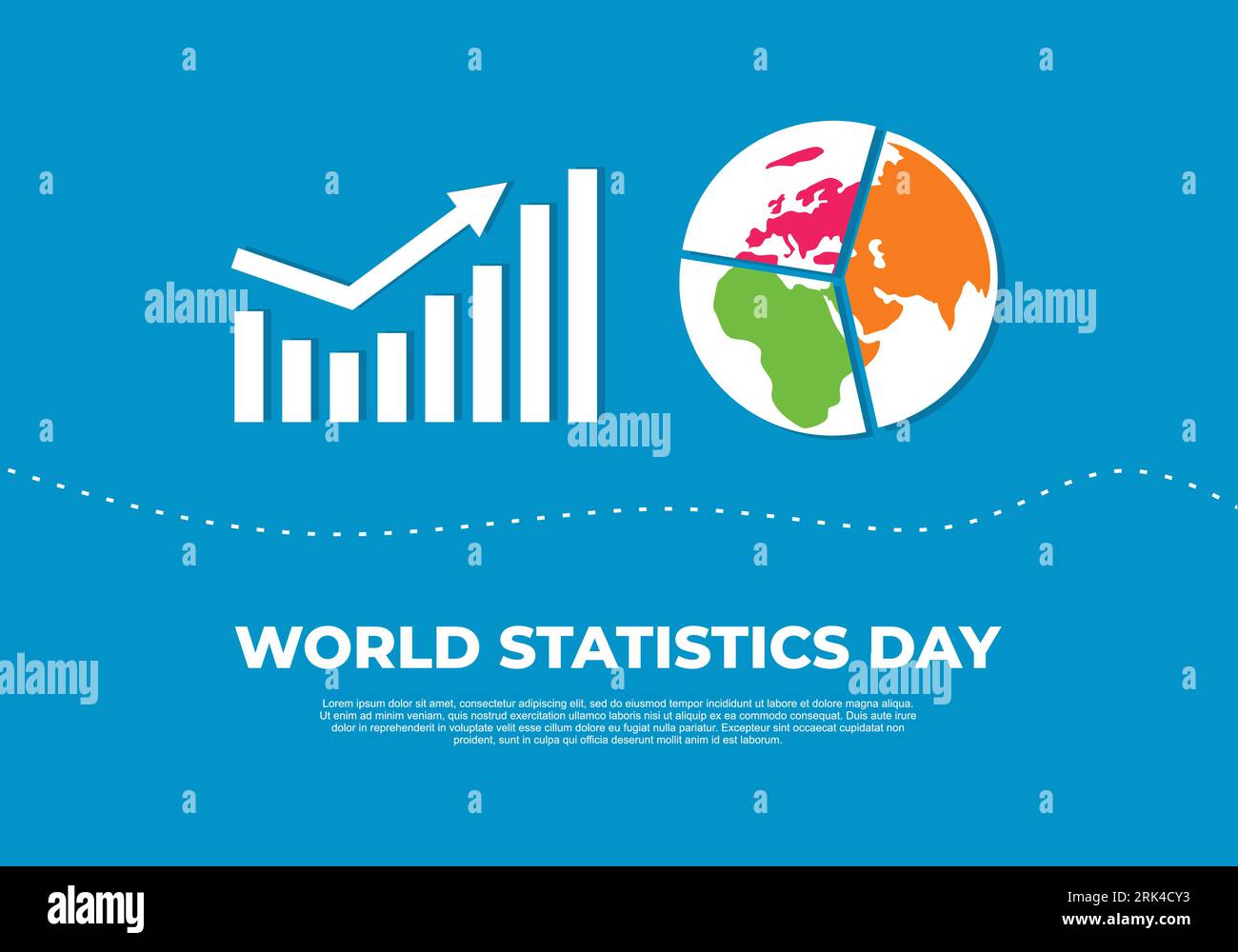 World statistics day background with graphics on october 20th Stock ...