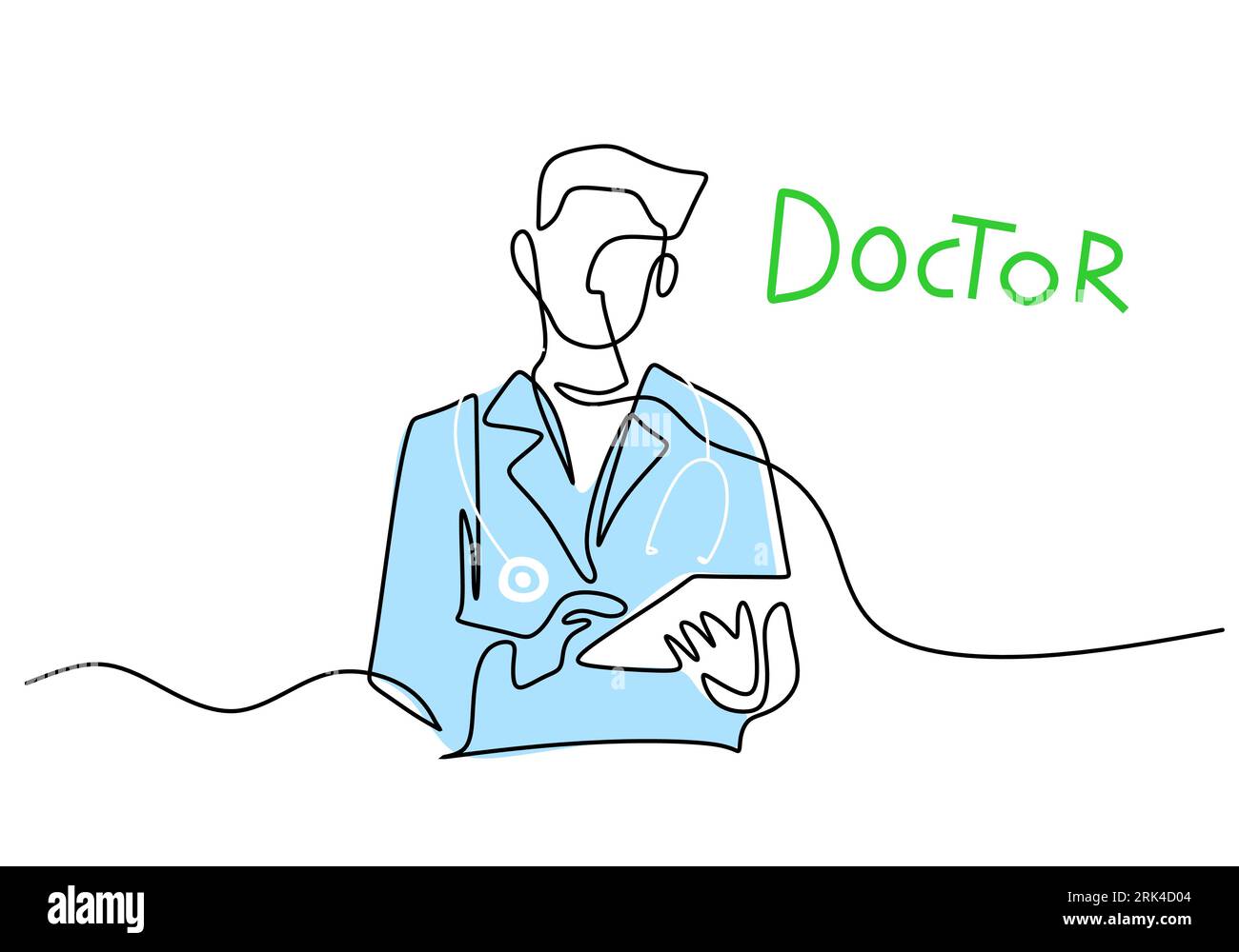 Single line drawing doctor medicine hi-res stock photography and images ...
