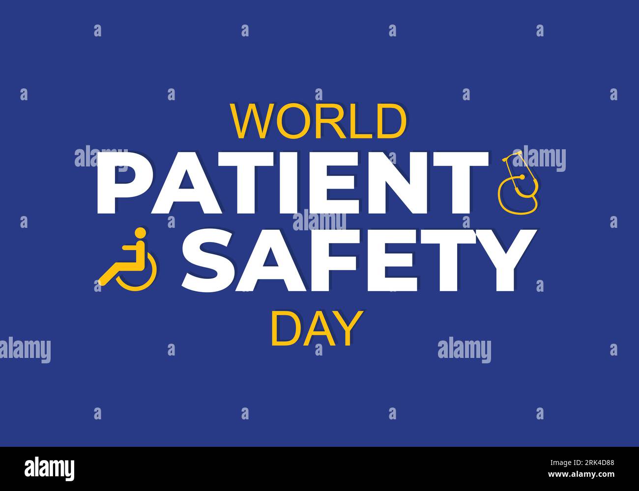 World patient safety day background with stethoscope and safety symbol ...