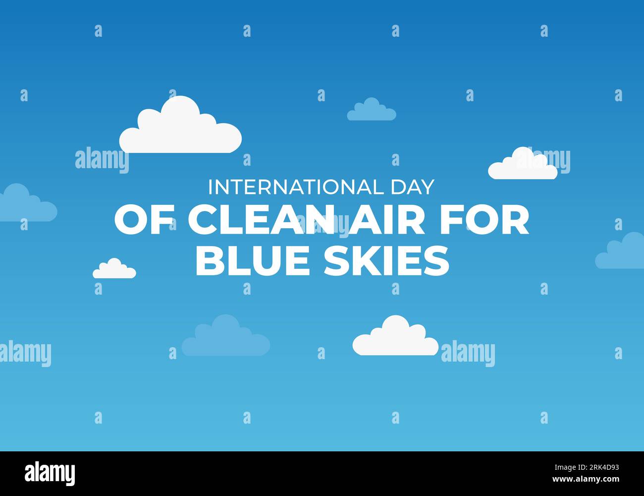 International day of clean air for blue skies with sky on blue ...