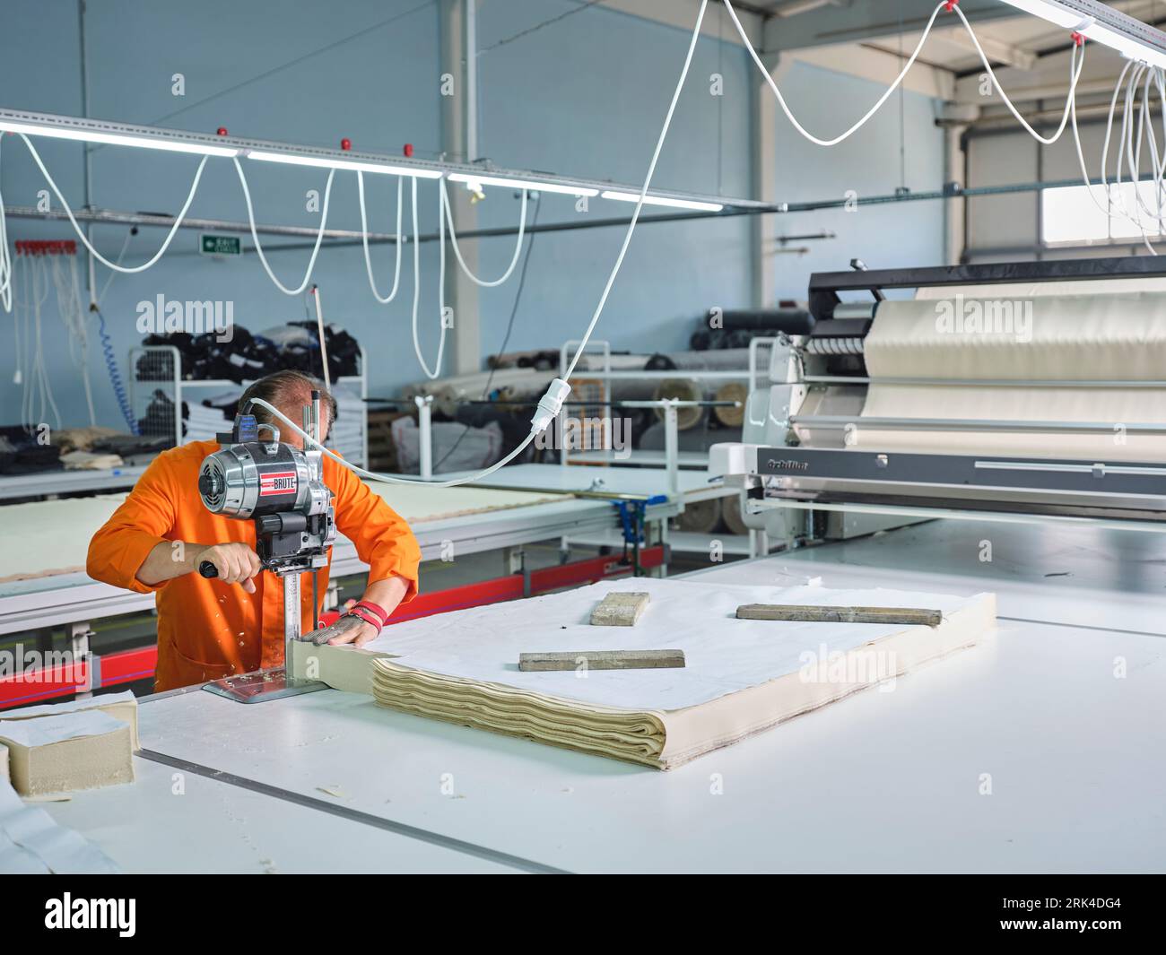 Process of denim jeans manufacturing hi-res stock photography and ...