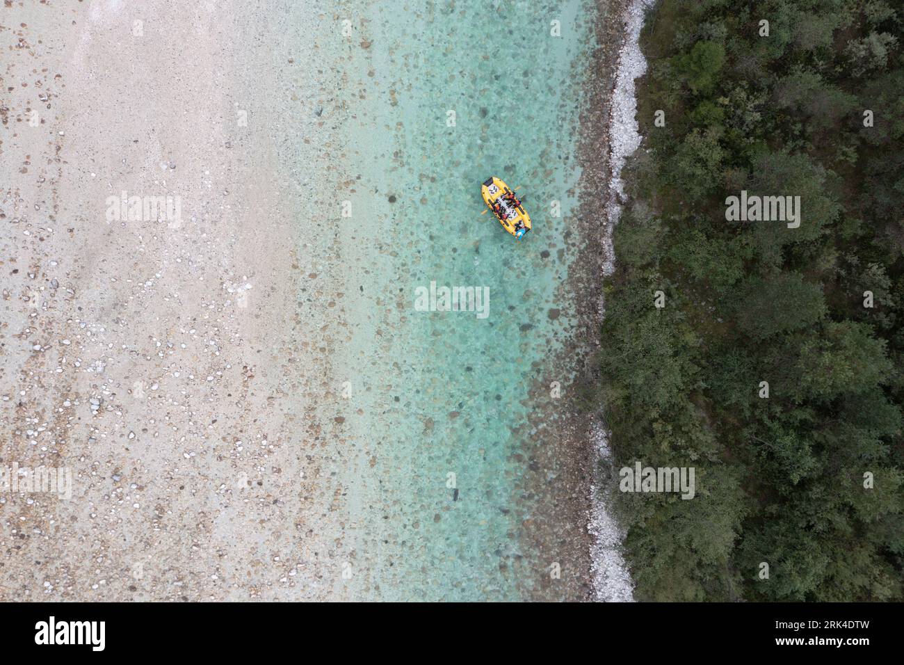 Wild water rafting as captured by a stunning drone shot, showcasing the ...