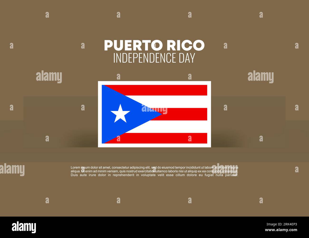 Puerto Rico independence day background on July 4 Stock Vector Image ...