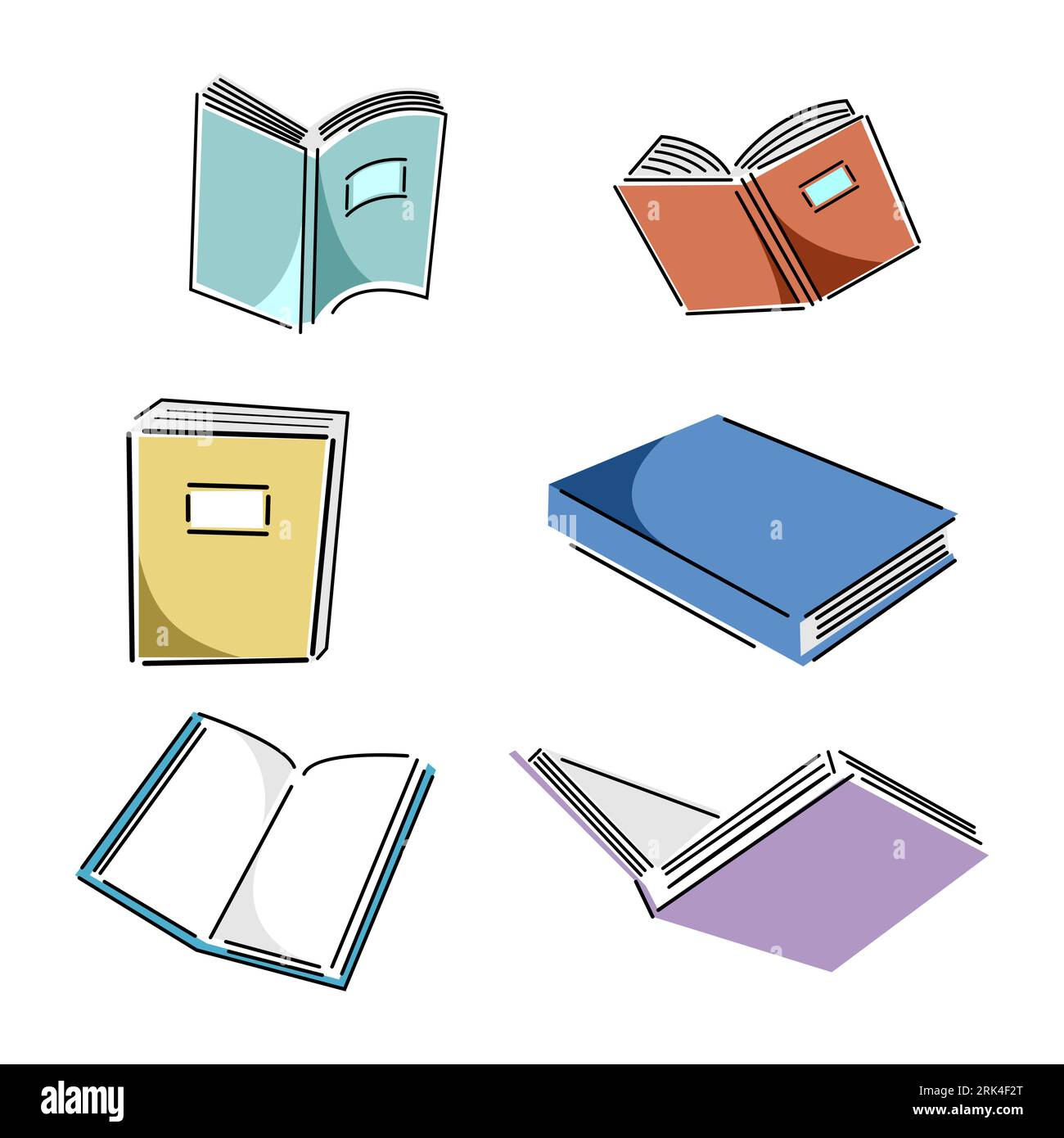 six books object element isolated on white background Stock Vector ...