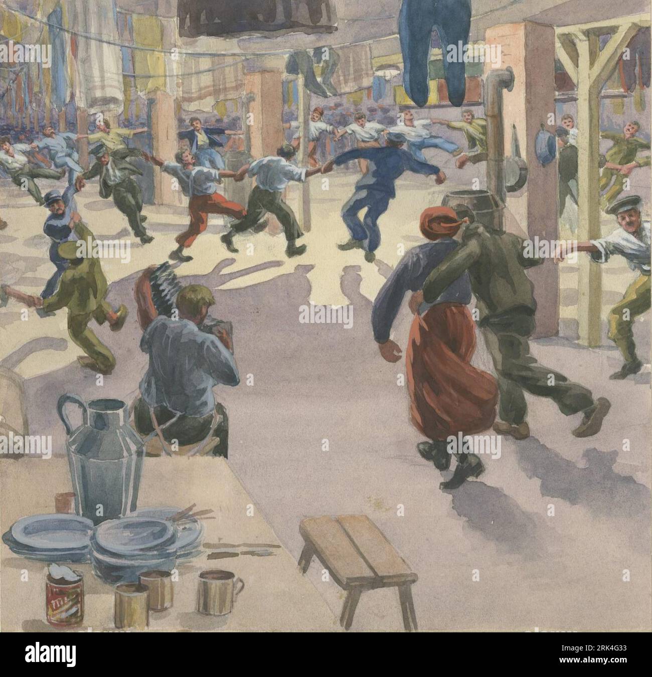 CHRISTMAS EVE IN GIESSEN CAMP December 1916 by Arthur Nantel Stock ...