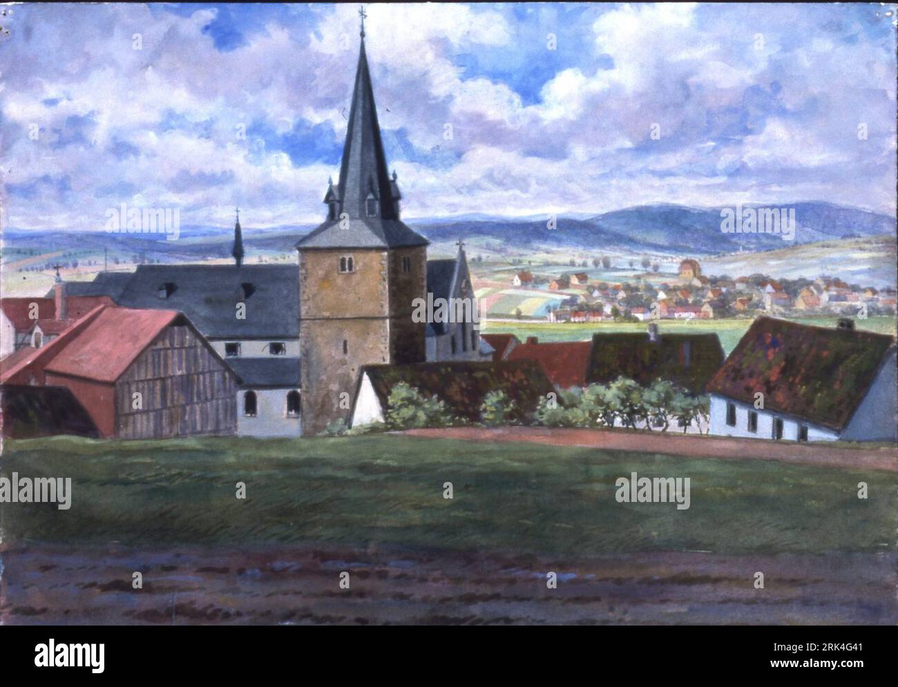 VILLAGE OF NEUHOFF, OBERHESSEN by Arthur Nantel Stock Photo - Alamy