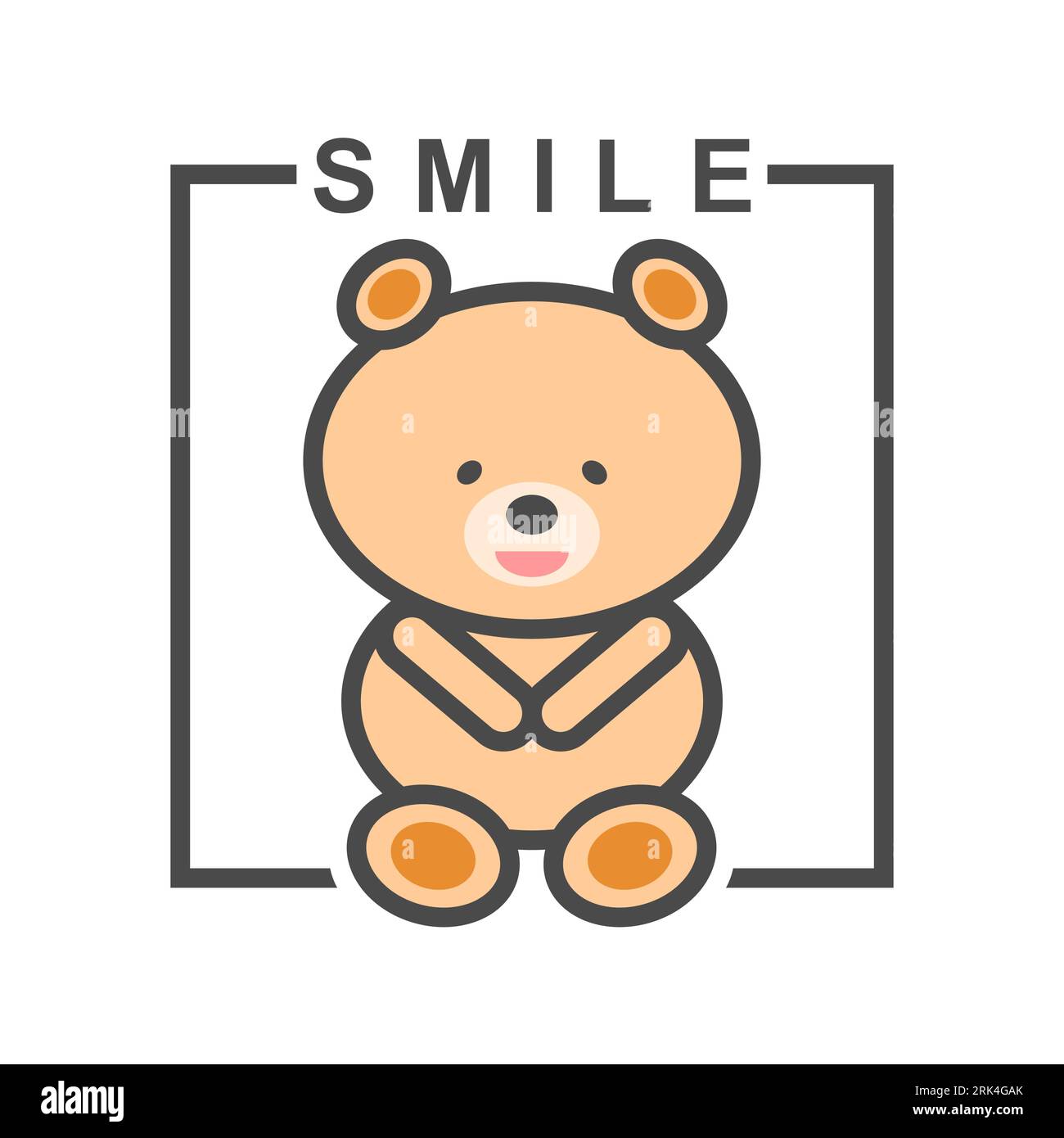 Smile teddy bear isolated on white background Stock Vector Image & Art ...