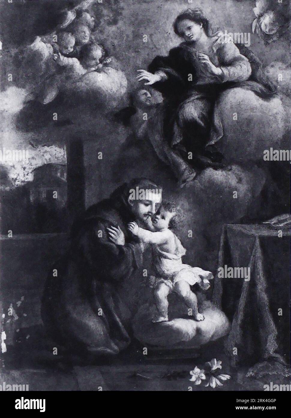 The Vision of Saint Anthony of Padua between 1662 and 1694 by Filippo Lauri Stock Photo - Alamy