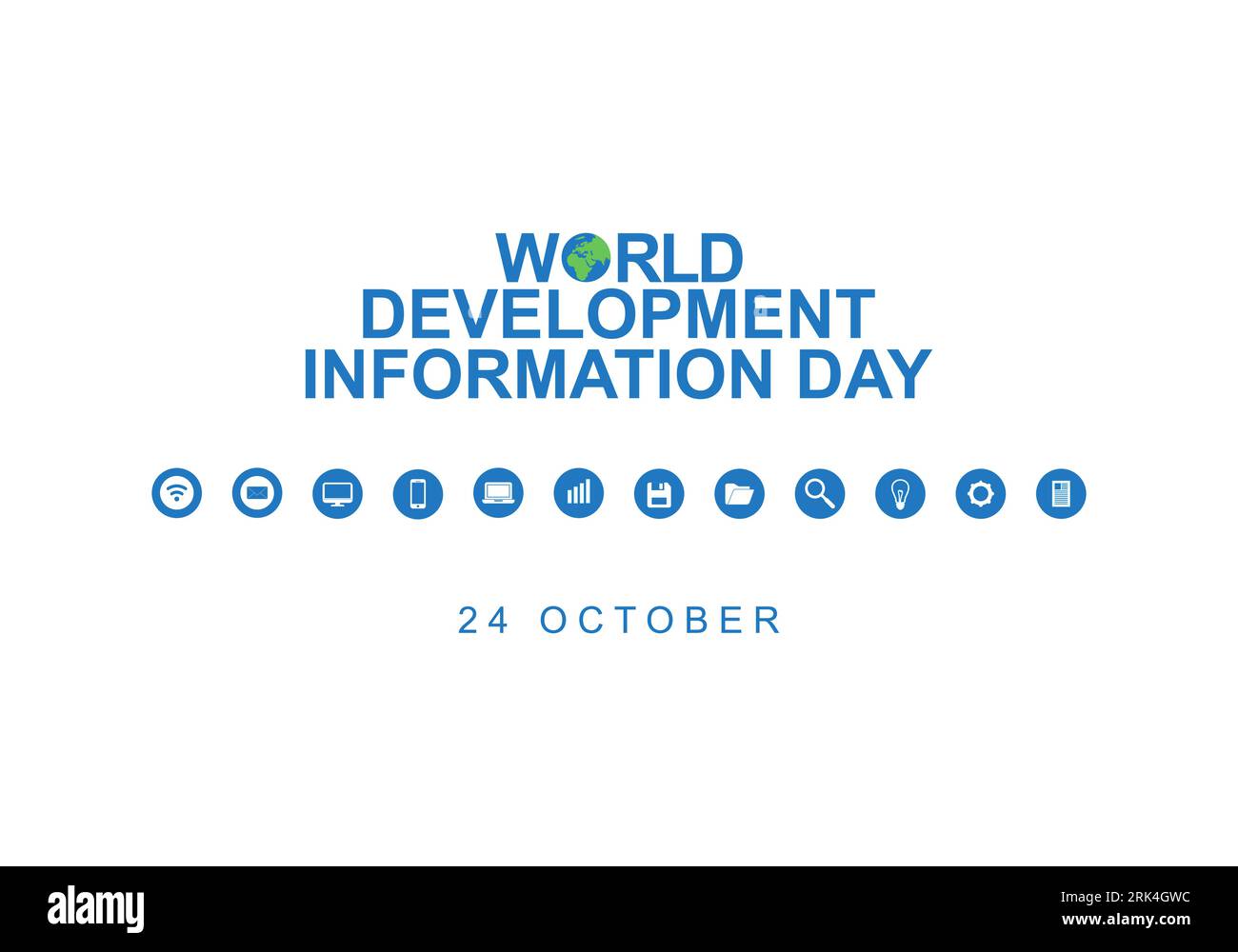 World development information day background with information icon ...