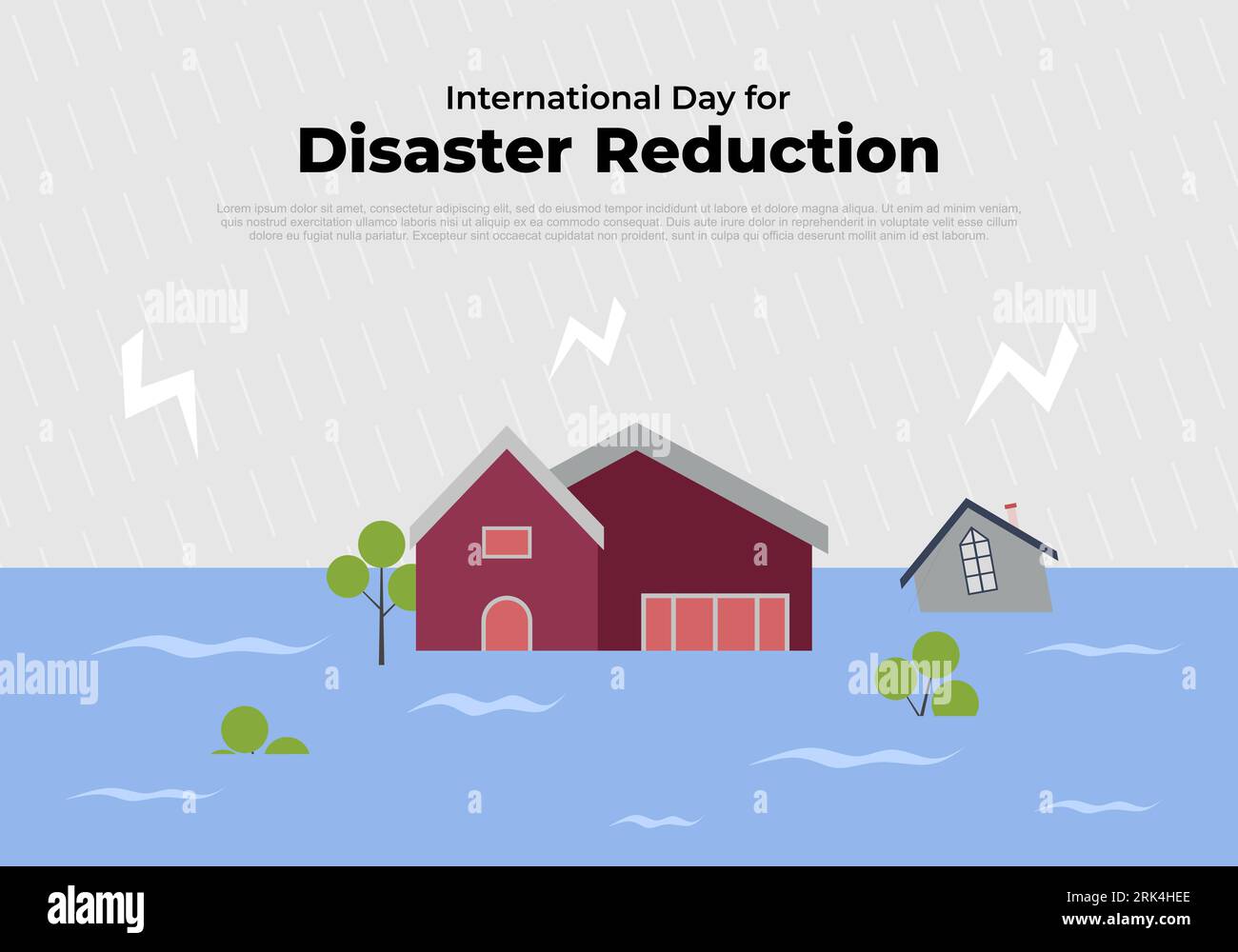 International day for Disaster Reduction celebrated on october 13 Stock ...