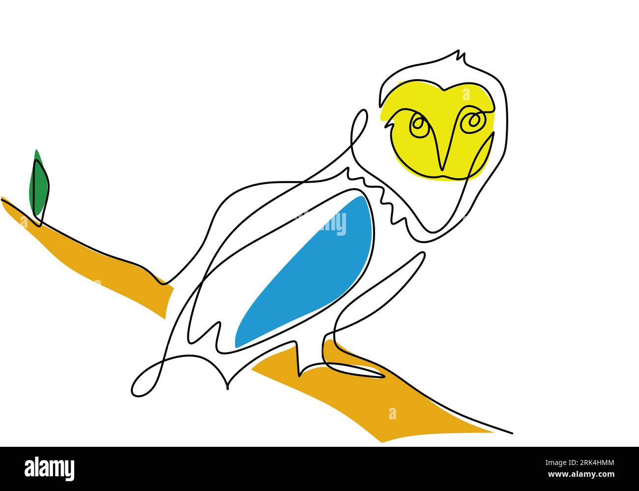 One line drawing autumn Cut Out Stock Images & Pictures - Alamy