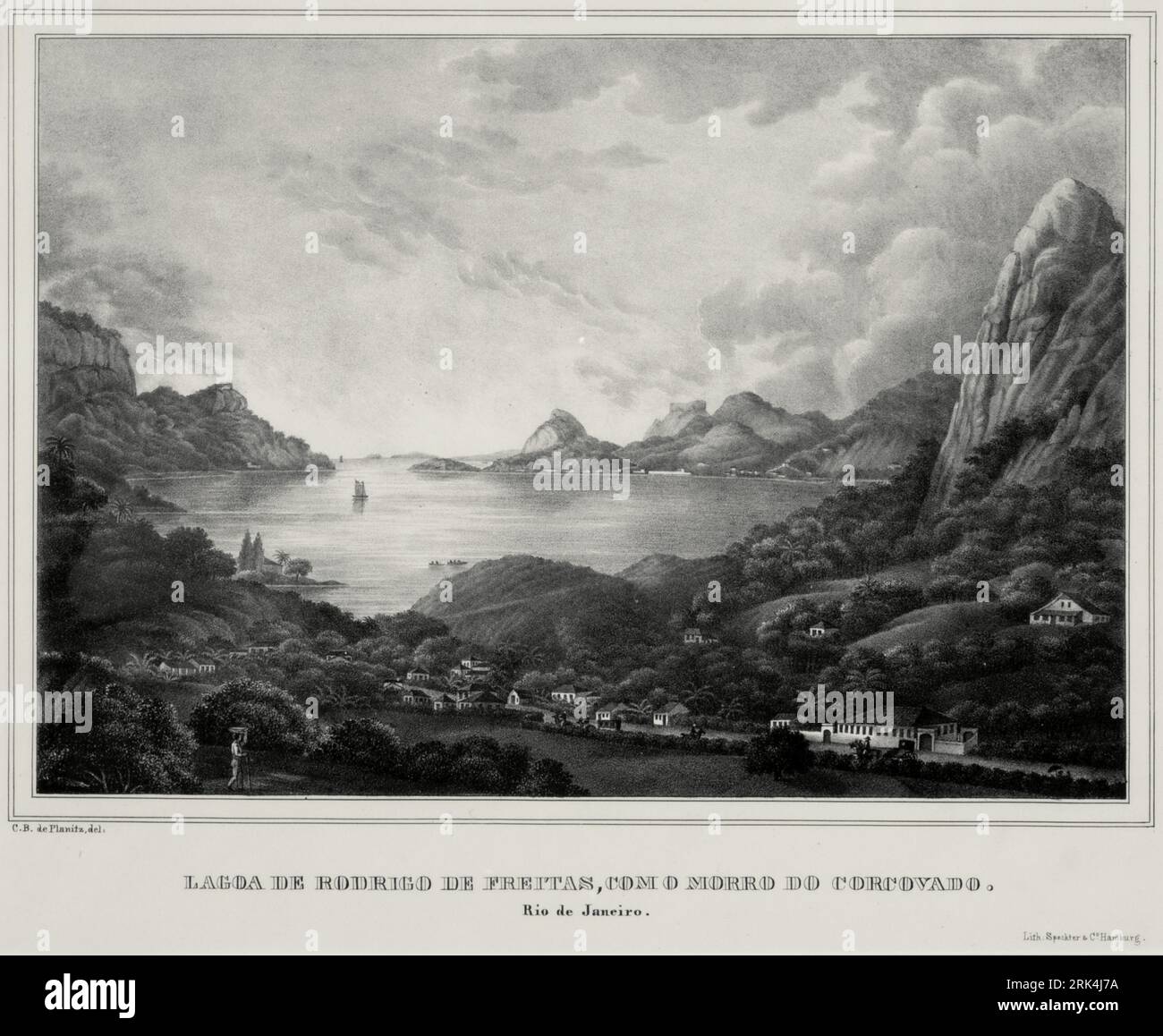 Lagoa de Rodrigo de Freitas, com Morro do Corcovado. Rio de Janeiro ...