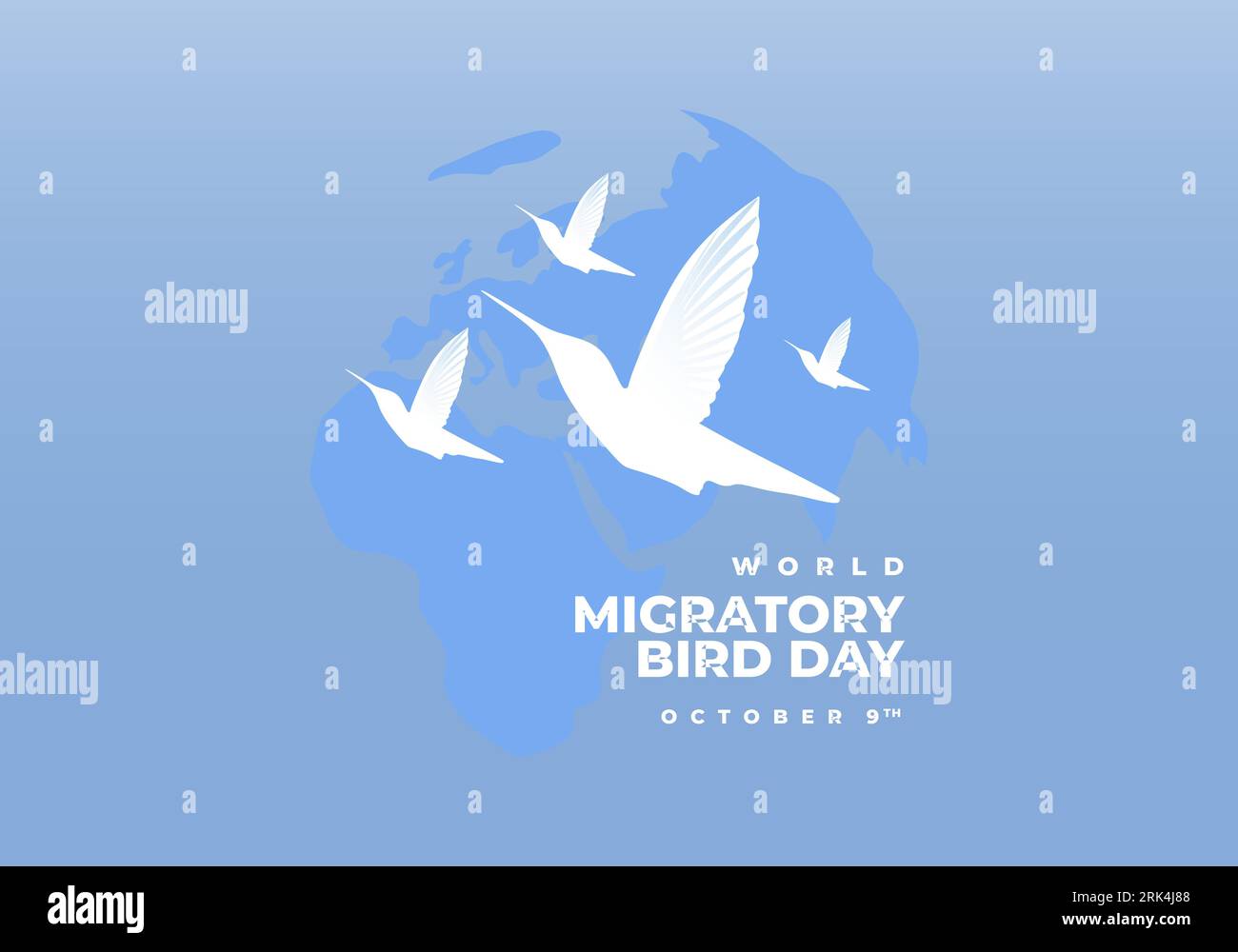World migratory bird day background on october 9th Stock Vector Image ...