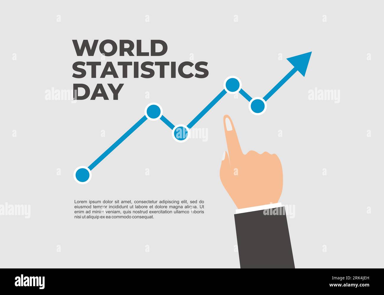 World statistic day background with hand graphic chart Stock Vector ...