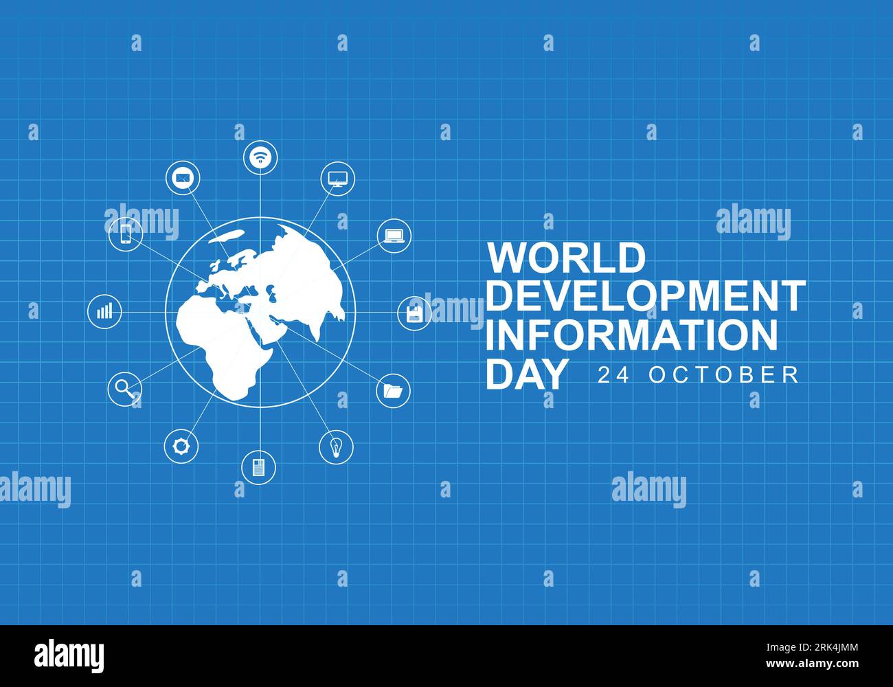 World development information day background with earth map Stock ...