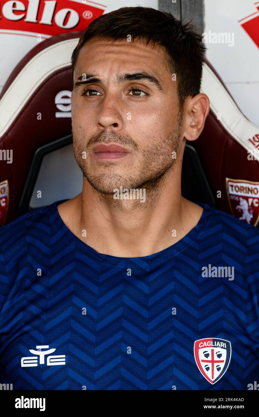 Nicolas Viola of Cagliari Calcio looks on prior to the Serie A football ...