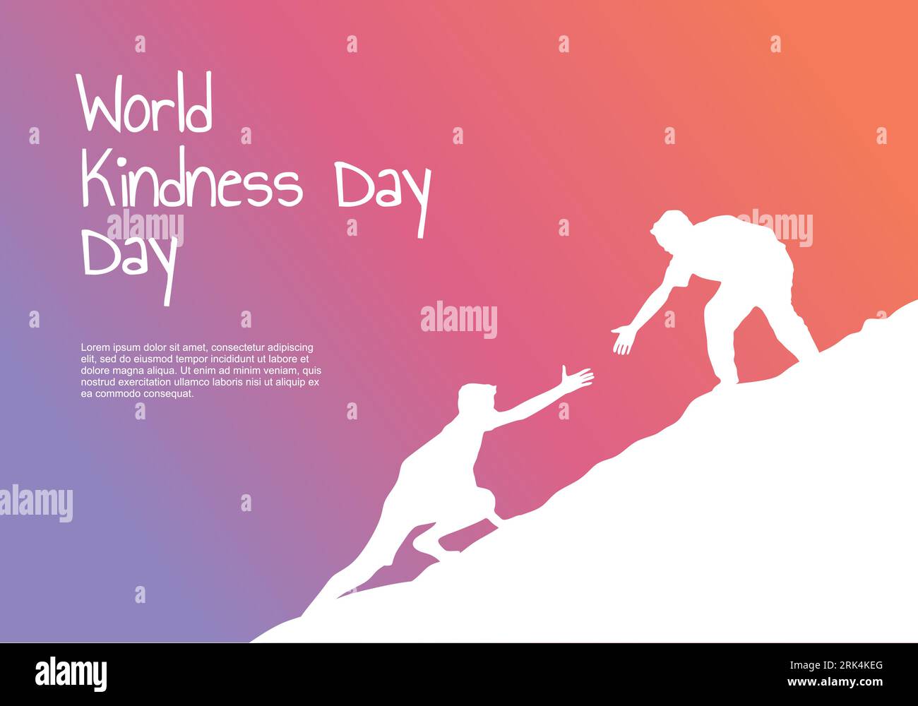 World kindness day background with man help man Stock Vector Image ...