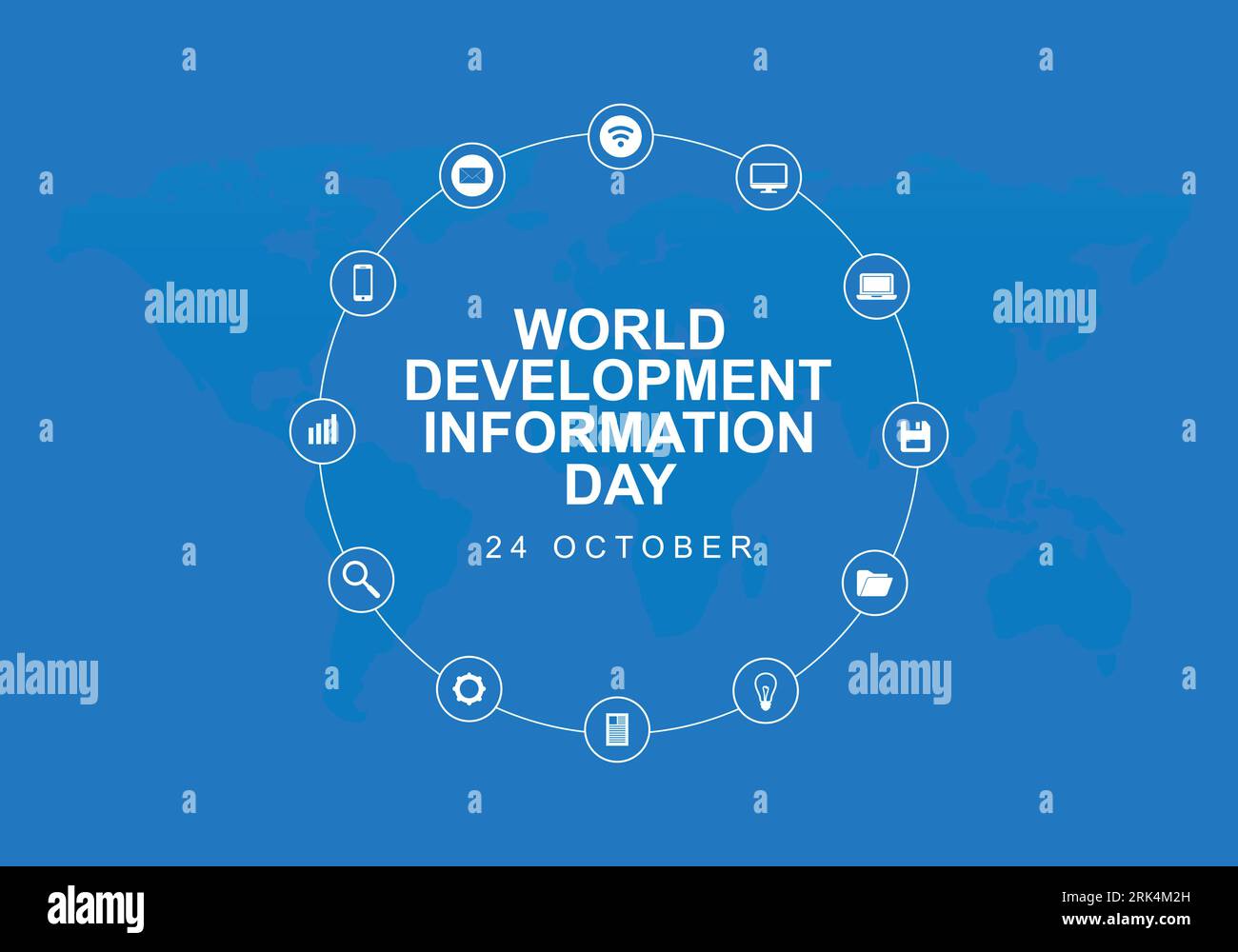 World development information day background with information icon ...