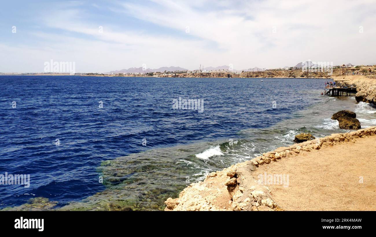Red sea in summer, Egypt wallpaper background, marine seascape Stock ...