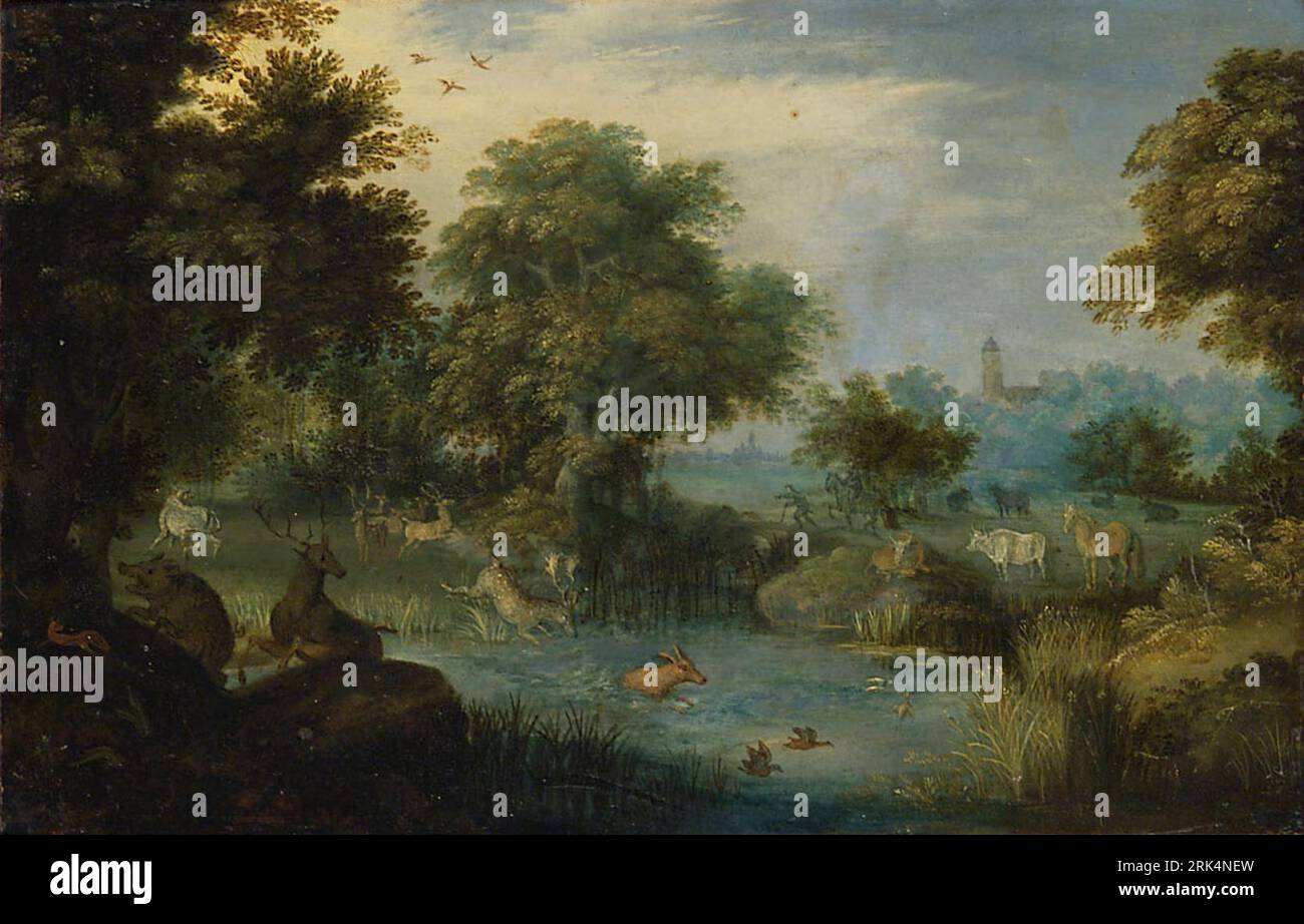 Hunting Scene between 1600 and 1626 by Abraham Govaerts Stock Photo - Alamy