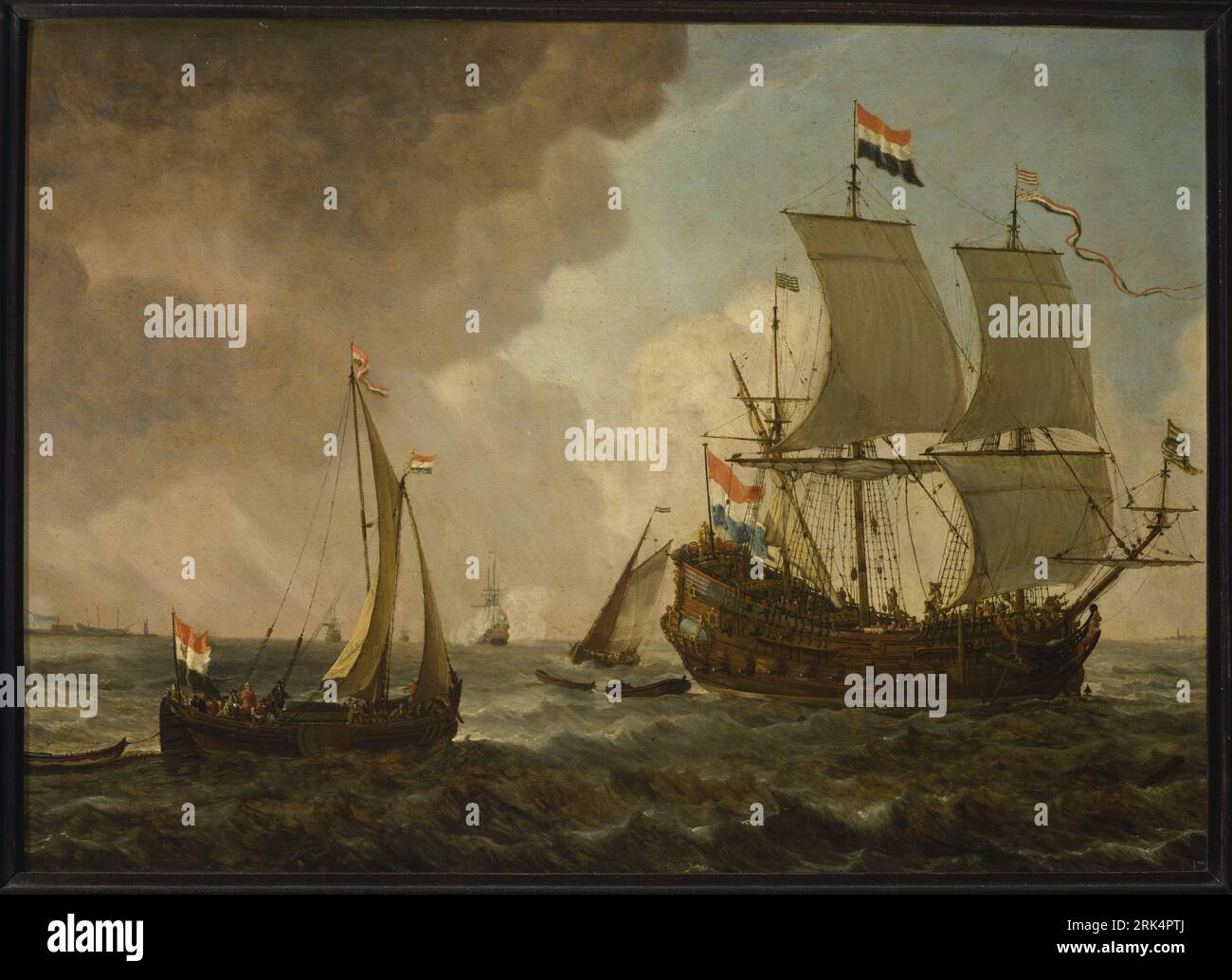 Ships on the sea by Lieve Verschuier Stock Photo - Alamy