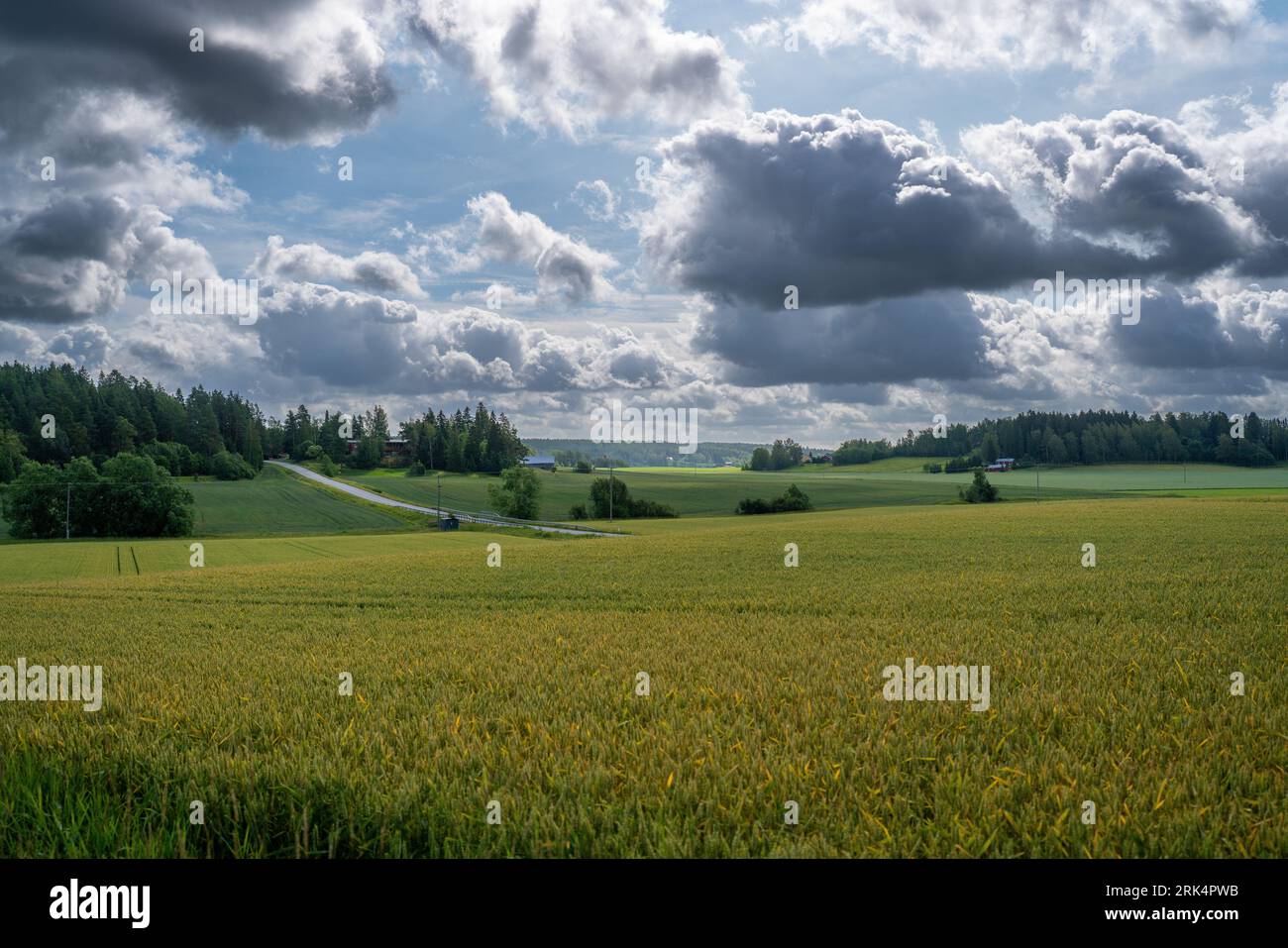 Landscape photo from countryside in Finland Stock Photo - Alamy