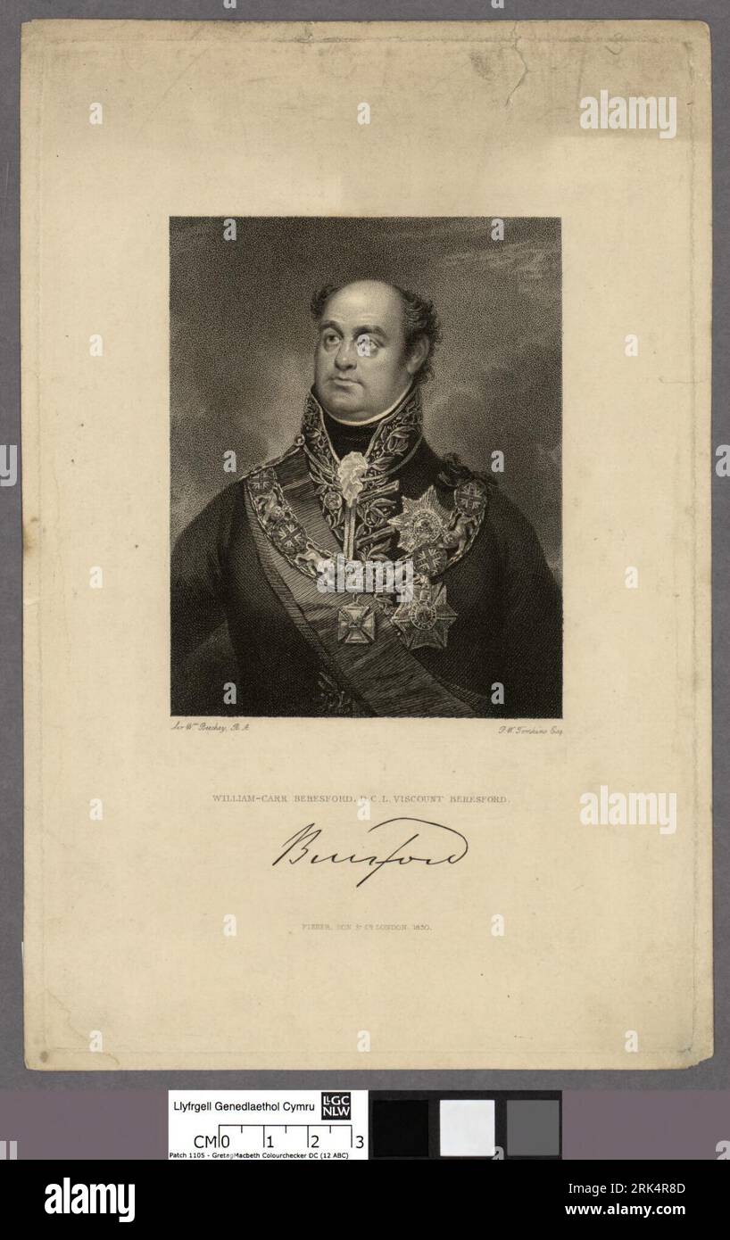 William-Carr Beresford, D.C.L. Viscount Beresford 1830 by Peltro ...