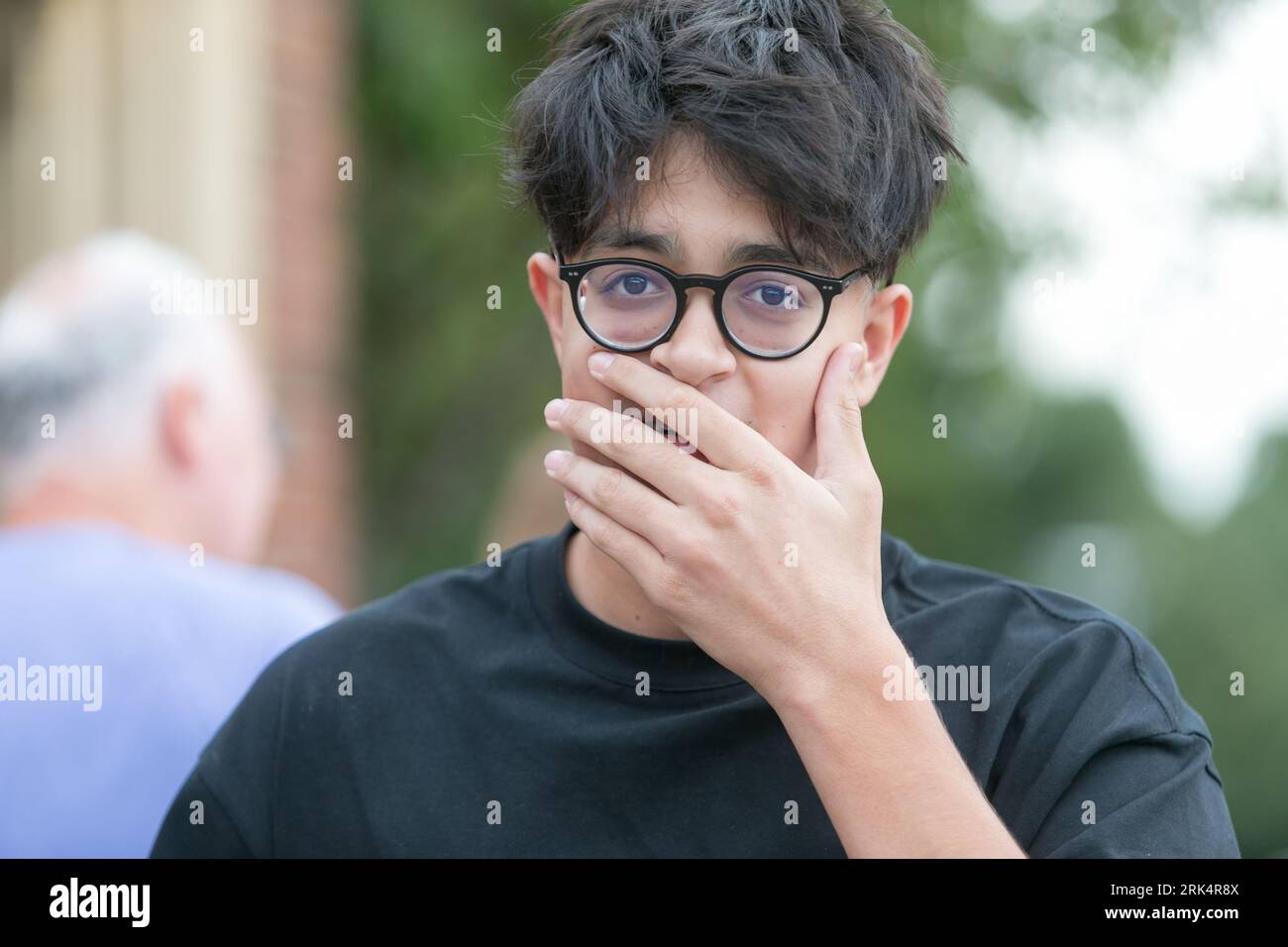 Birmingham, UK. 24th Aug, 2023. Pupil Jeevan Basi of King Edward VI ...
