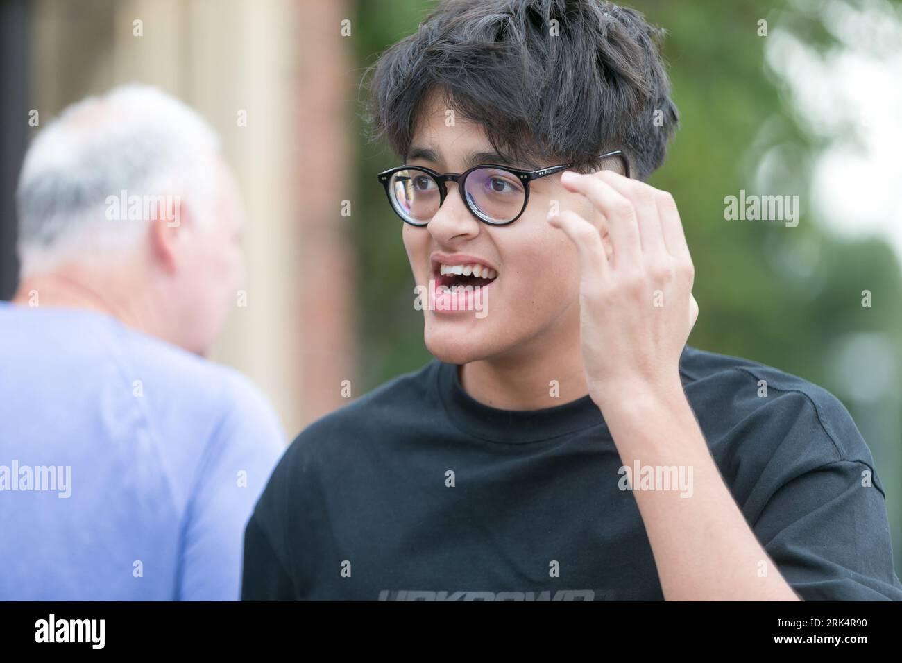 Birmingham, UK. 24th Aug, 2023. Pupil Jeevan Basi of King Edward VI ...