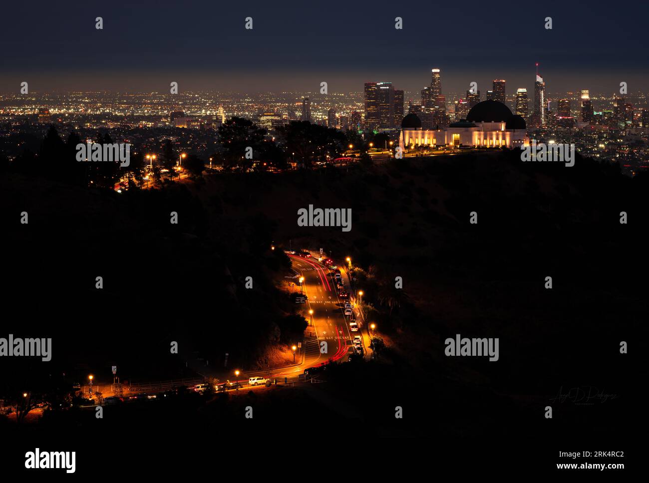 A scenic view of the historic Griffith Observatory in Los Angeles ...