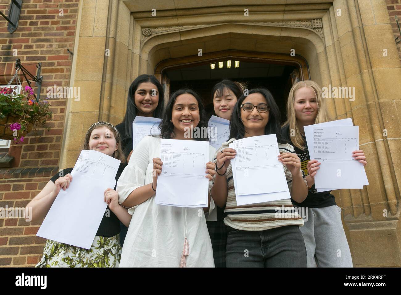 Birmingham, UK. 24th Aug, 2023. Happy pupils of King Edward VI High ...