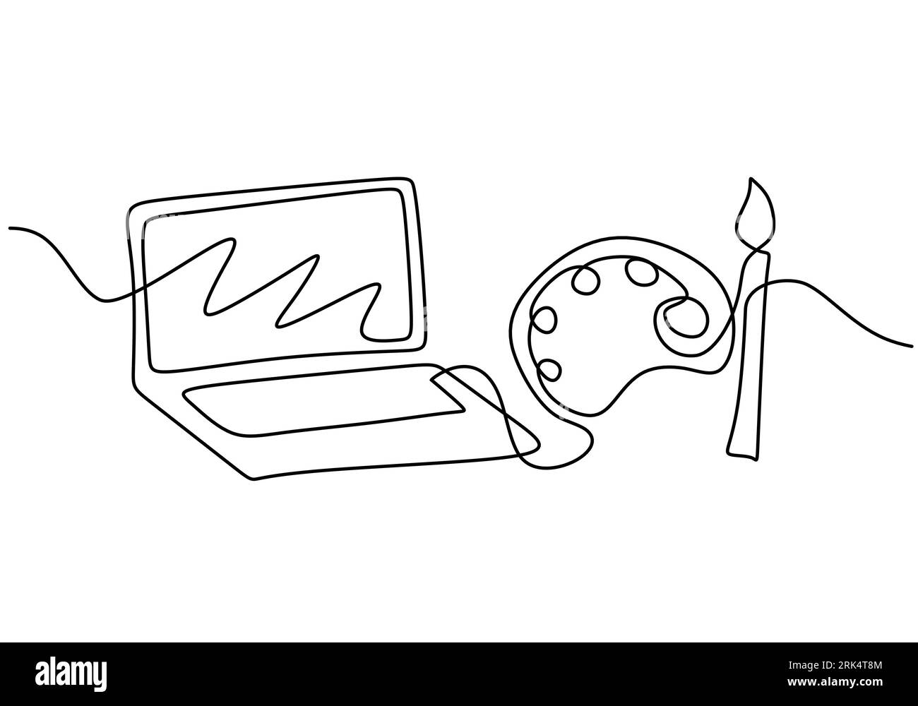 Studying painting Stock Vector Images - Alamy