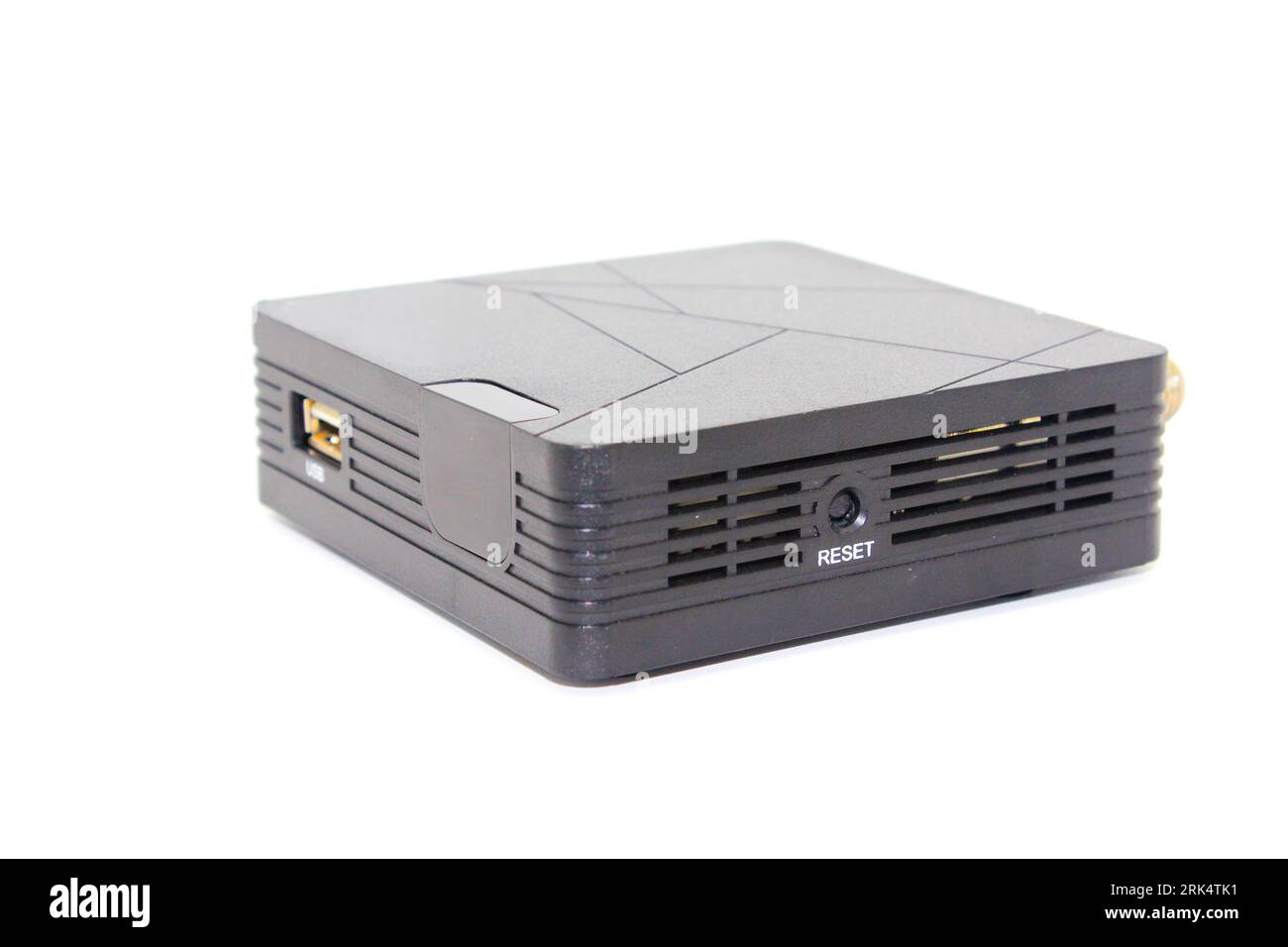 A digital setup box for tv isolated on a white background Stock Photo ...