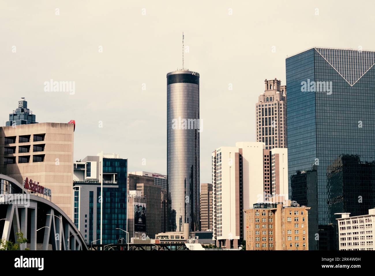 An exterior of view modern high-rise skyscrapers of Atlanta Stock Photo ...