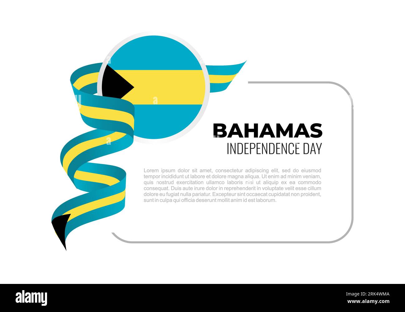 Bahamas independence day background celebrated on July 10 Stock Vector ...