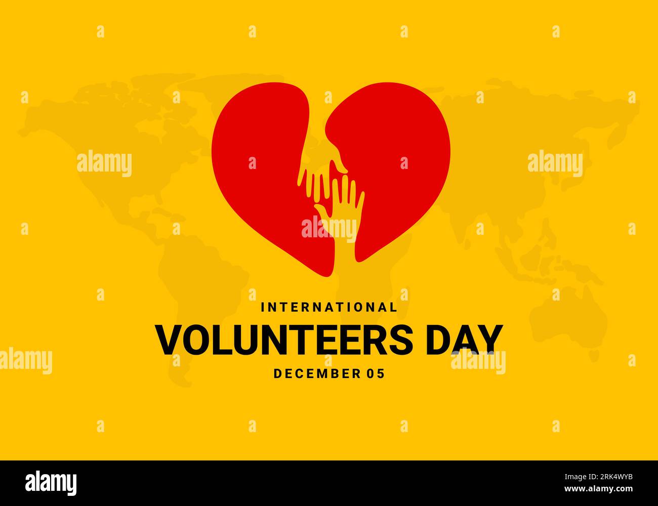 International volunteers day background celebrated on december 5 Stock ...