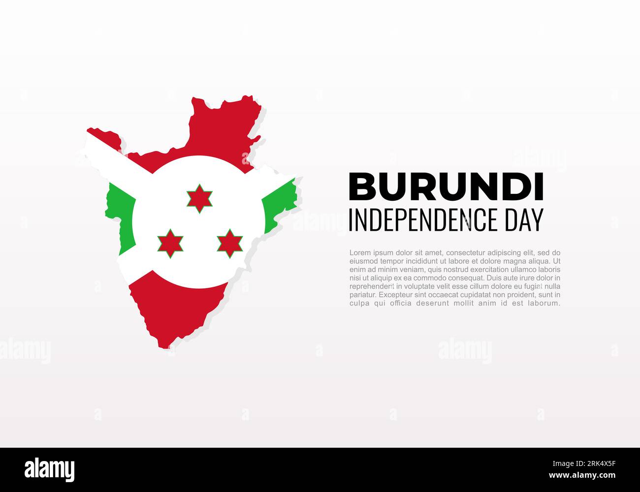 Burundi independence day on july 1st background isolated on white ...