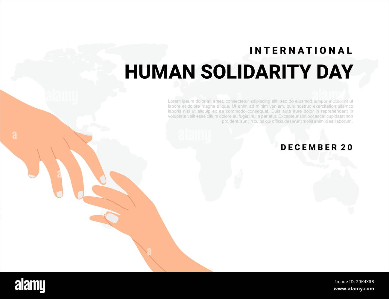 International human solidarity day background celebrated december 20 ...