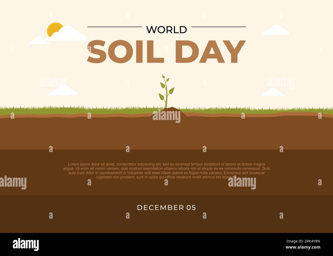 World soil day background celebrated on december 5 Stock Vector Image ...
