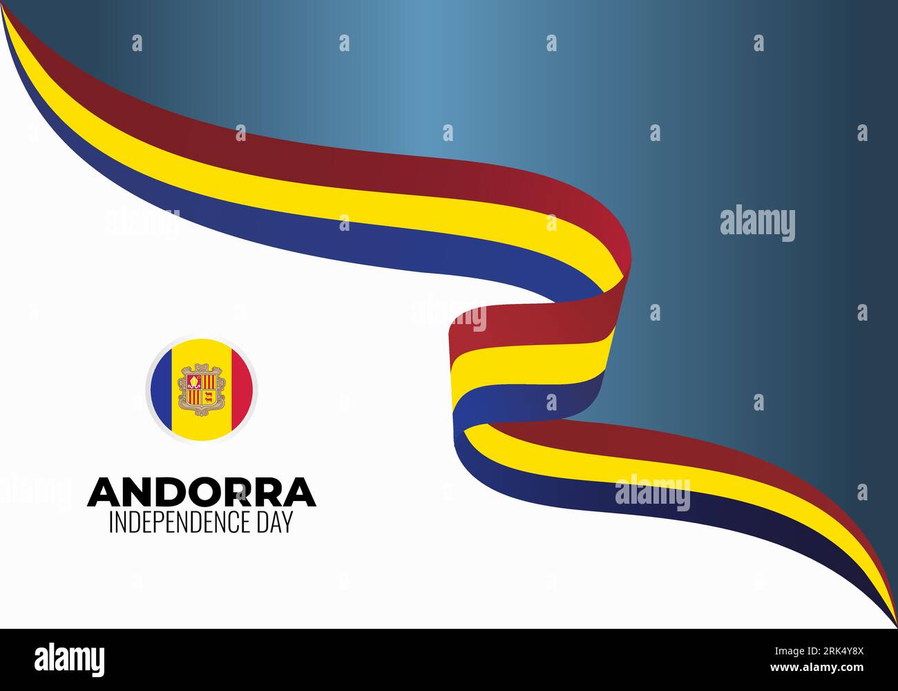 Andorra independence day banner poster isolated on white background ...