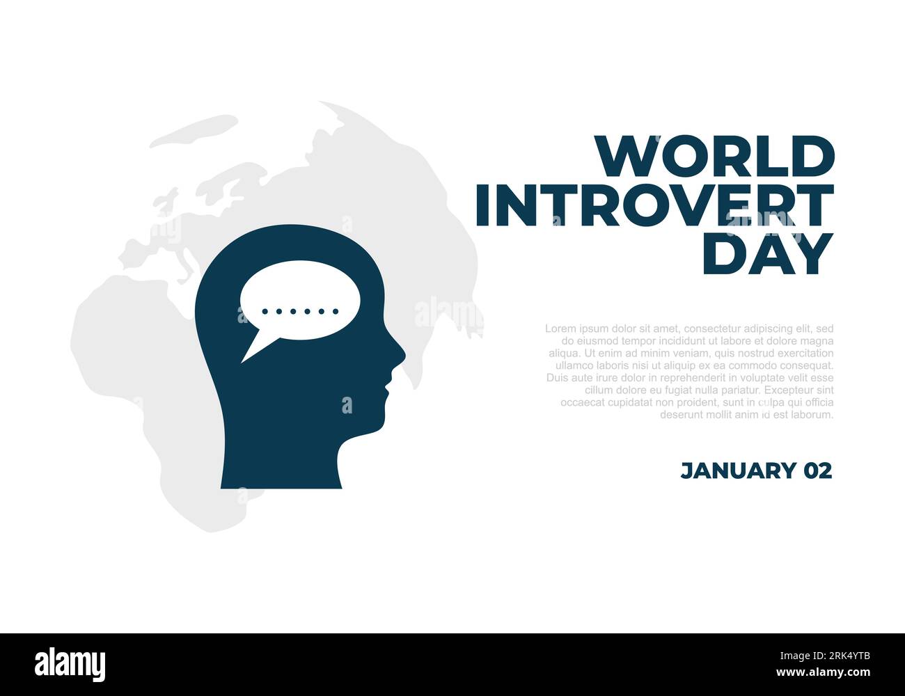 World introvert day background celebrated on january 2nd Stock Vector ...